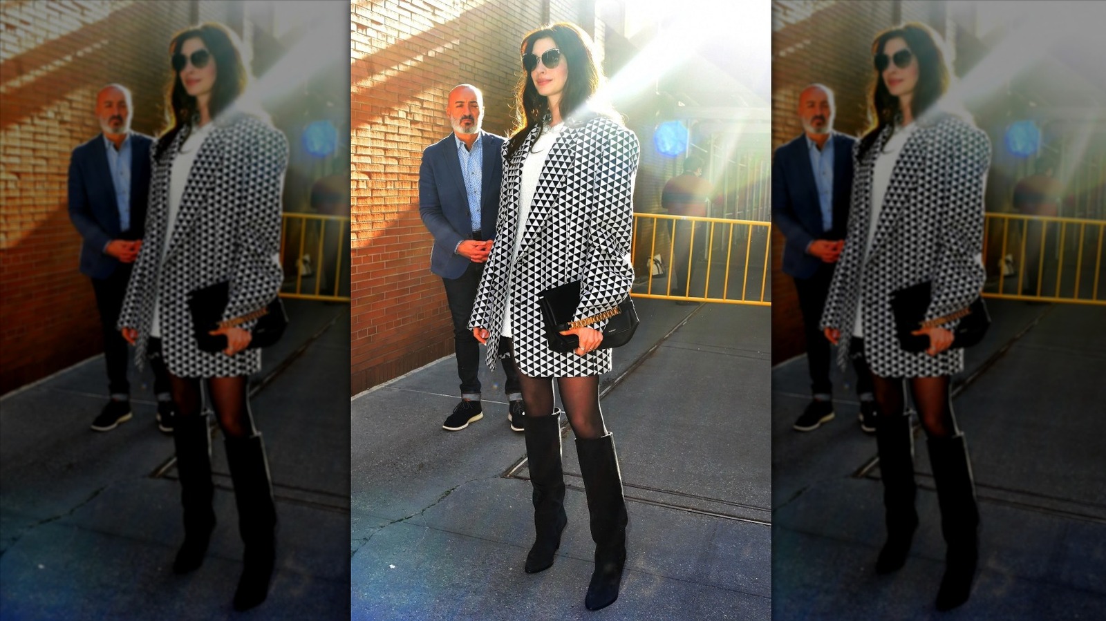 How To Copy Anne Hathaway's Bold, Black-And-White Interview Look On A ...