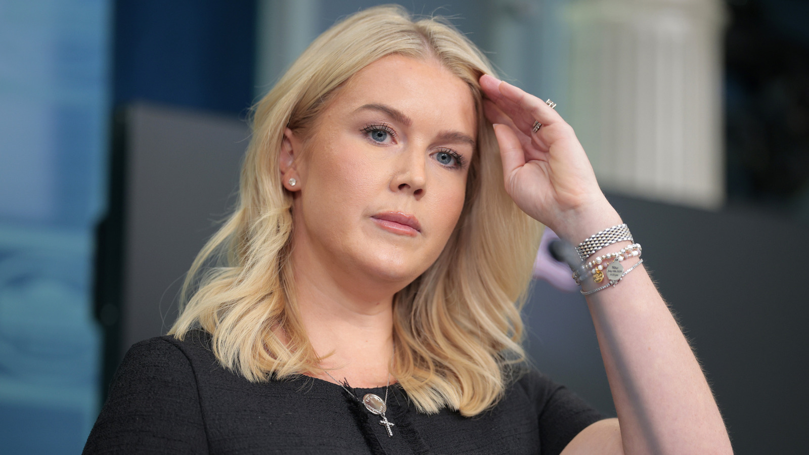 Karoline Leavitt's Clumpy Mascara Fail Suggests It's Time For New Makeup