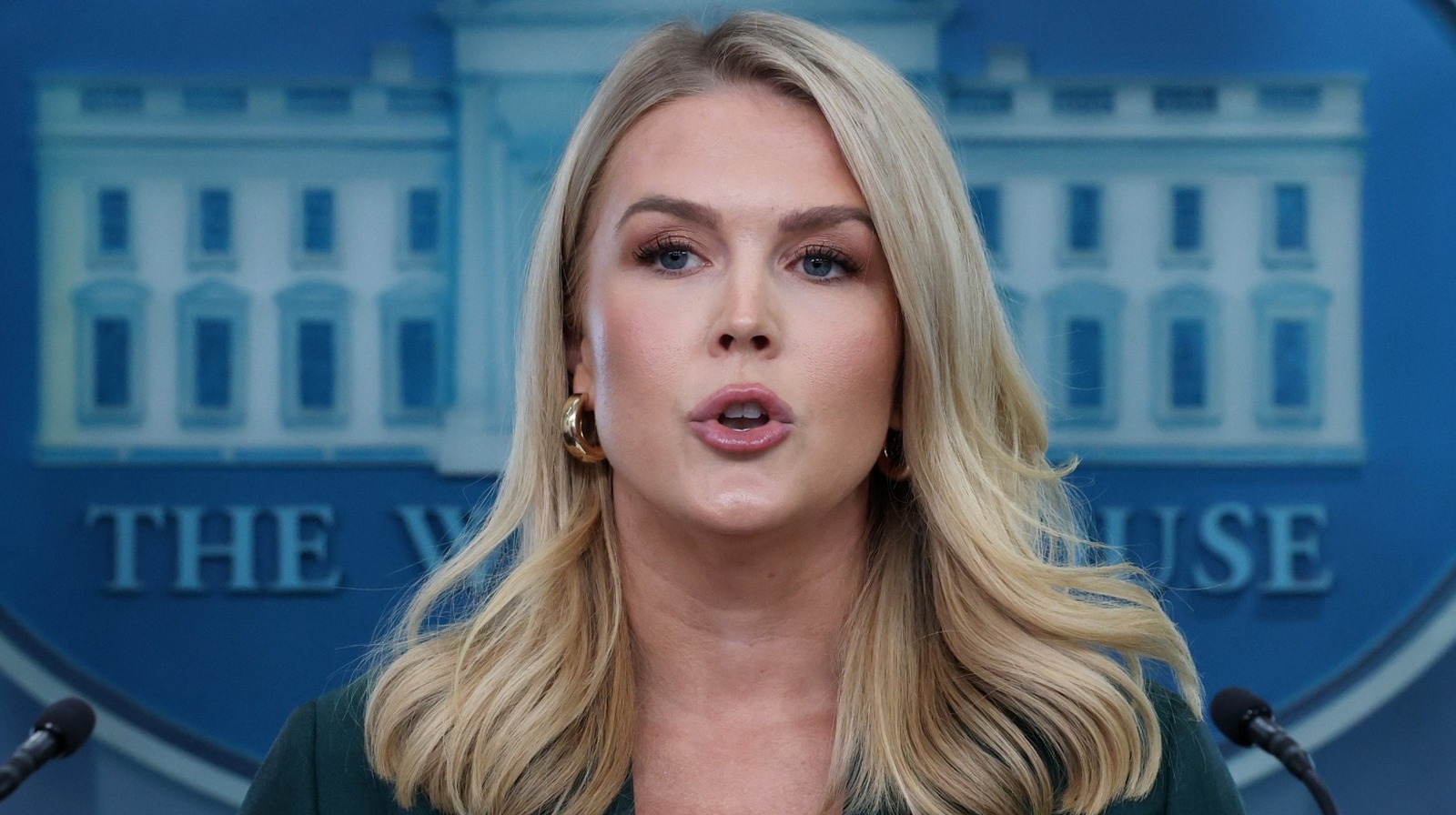 Karoline Leavitt's Frumpy Frock May Be Her Worst Outfit Yet (& That's Saying Something)