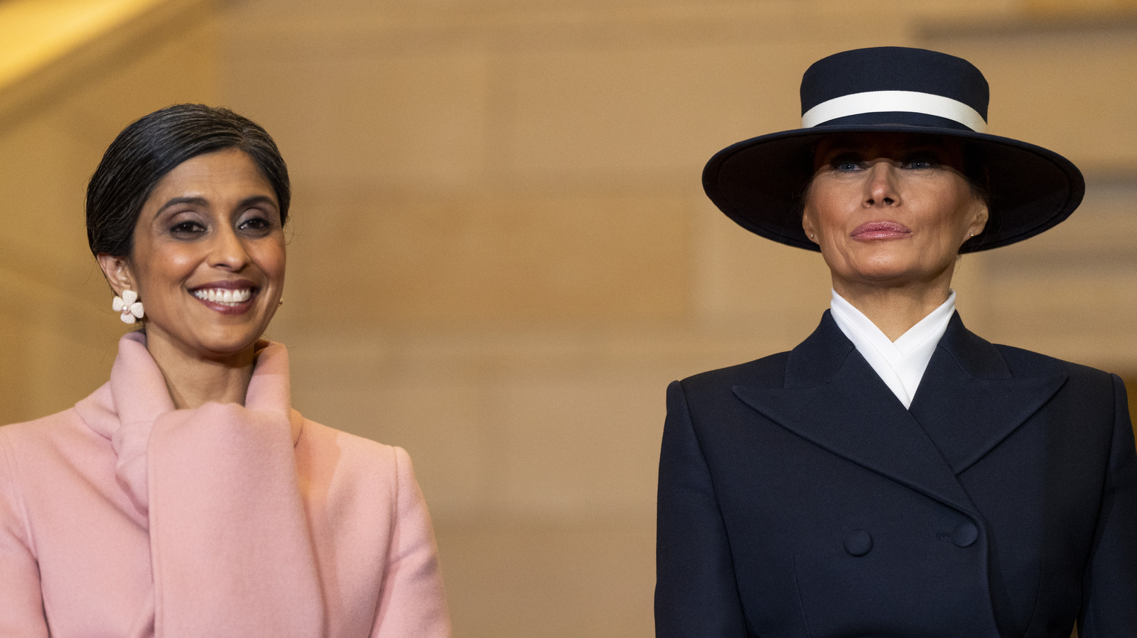 Usha Vance & Melania Trump Face Off In Battle Of The Pink 'Fits ...